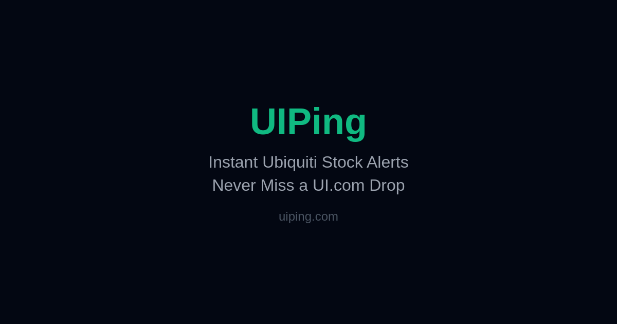 The Complete Guide to Ubiquiti Product Monitoring in 2026 — UIPing
